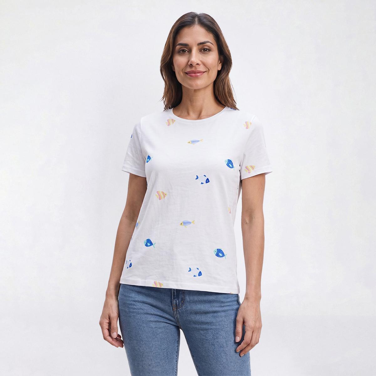 Click here for Plus Size Bonnie Evans Short Sleeve Bejeweled Toss... prices